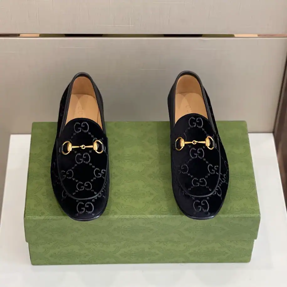 Gucci Jordaan Gg Velvet Loafer